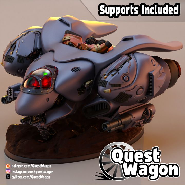 3D Printable Attack Ship by QuestWagon