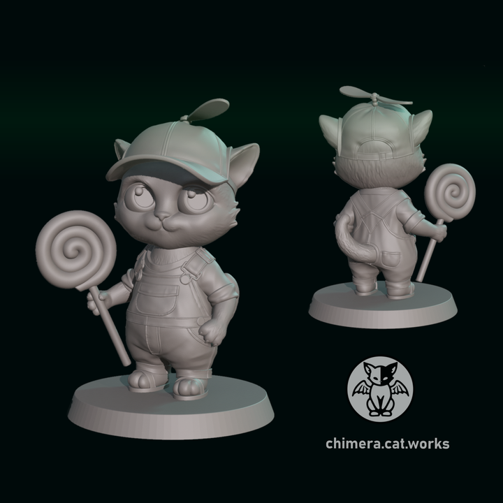 3D Printable Silly Cat by Chimera cat works