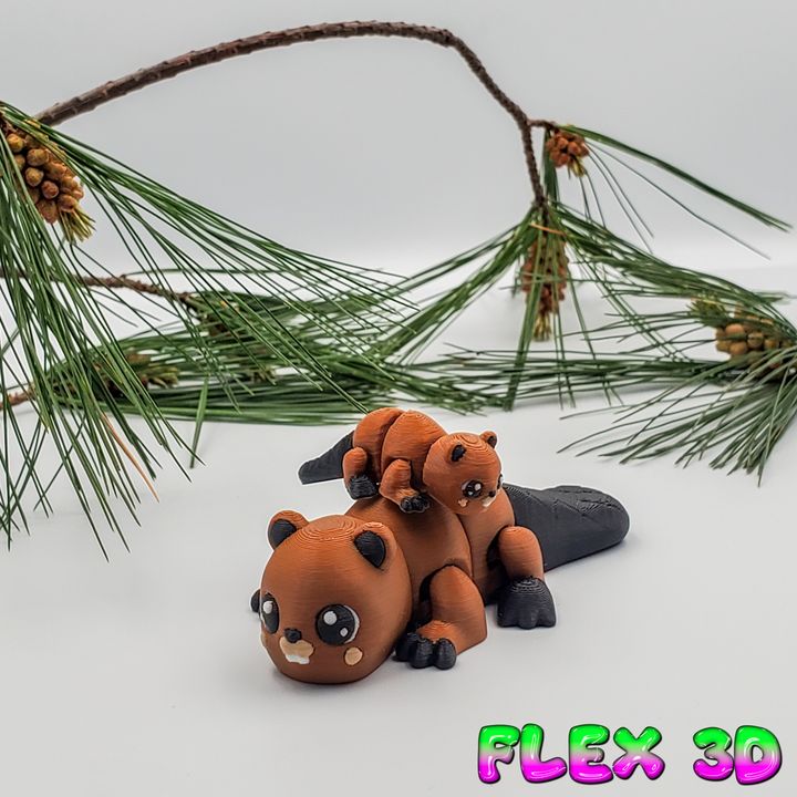 3D Printable Flex 3D Beaver Chunky by Flex 3D