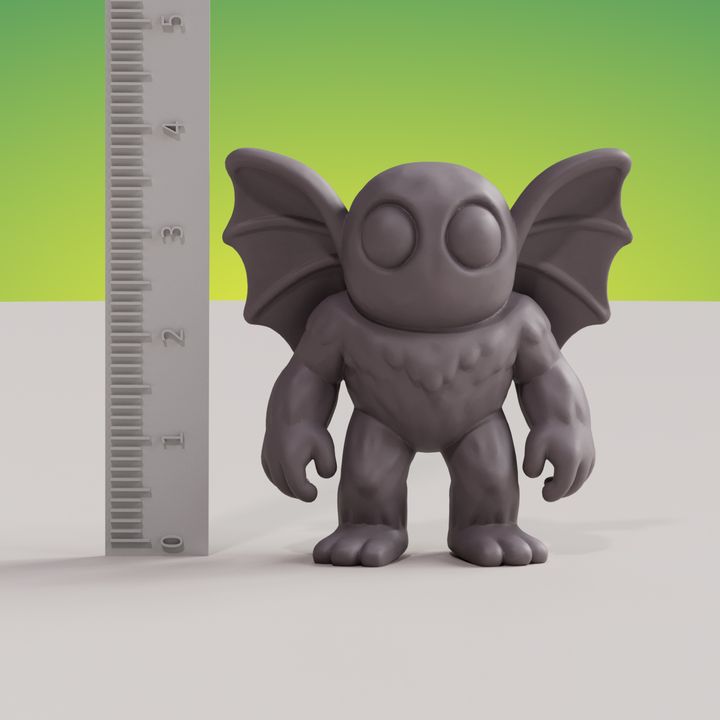 3D Printable Pocket Cryptids - Mothboy by GeneseeMiniatures