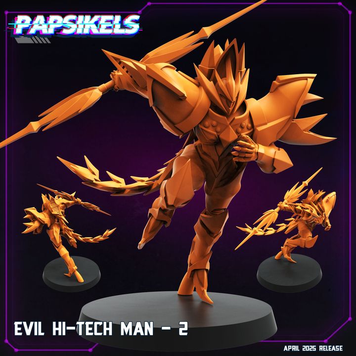 3D Printable EVIL HI TECH MAN by PAPSIKELS MINIATURES