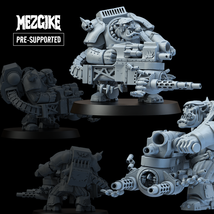 3D Printable Blitz boyz mob 'A' (pre-supported) by MEZGIKE
