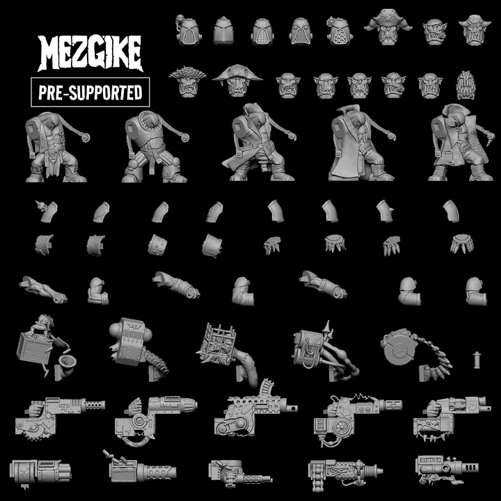 3D Printable Blitz boyz mob 'A' (pre-supported) by MEZGIKE
