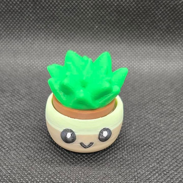3D Printable Happy Succulent Plant Clicky Fidget and Keychain by ...