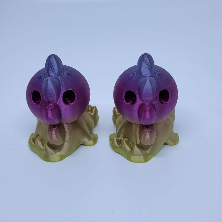 3D Printable Baby Dino Flexi AND Flushie Keychain Models by Jambaby Designs