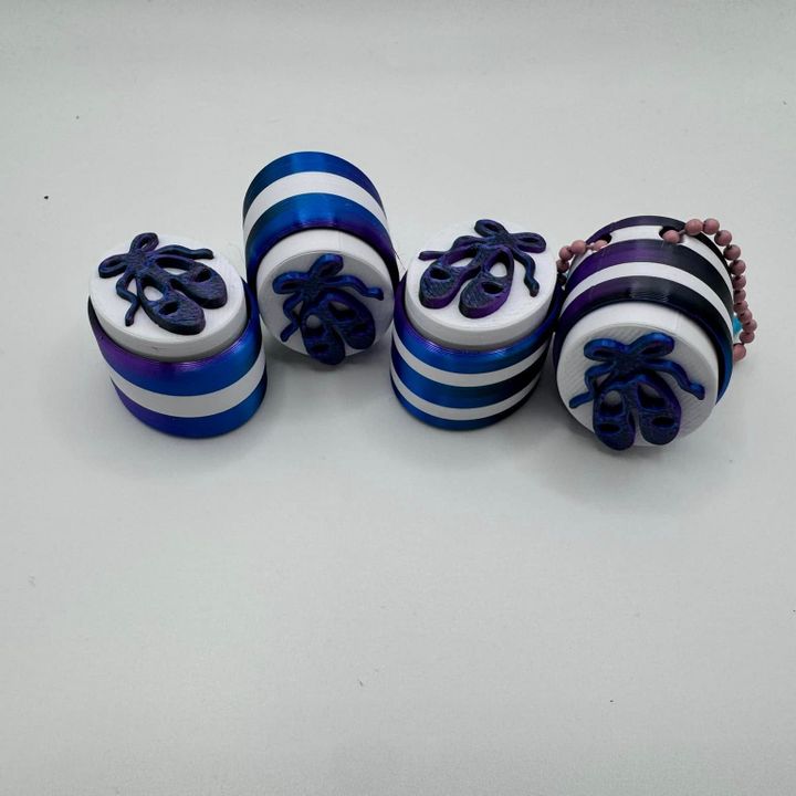 3D Printable Ballet Shoes Clicky Fidget and Keychain by Jambaby Designs