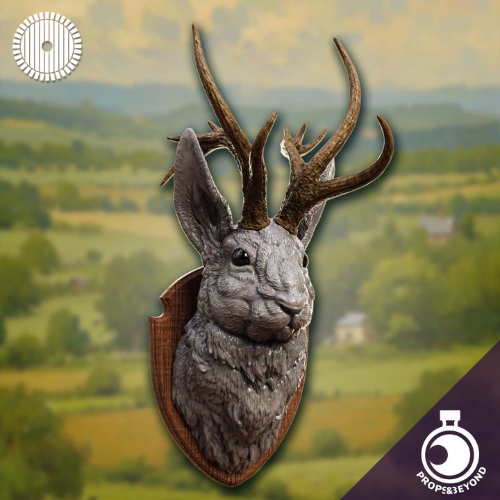 3D Printable Jackalope Monster Trophy by Props&Beyond