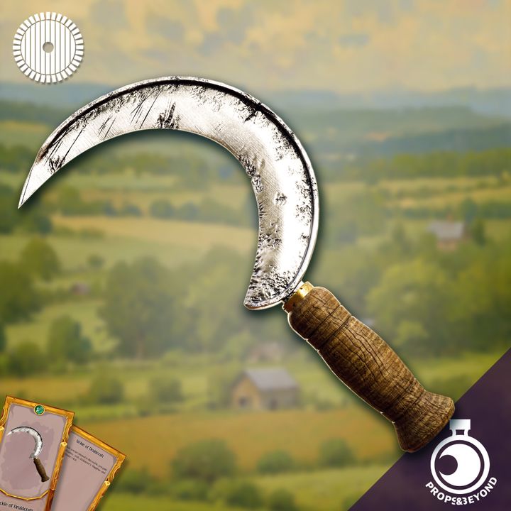 3D Printable Sickle of Druidcraft by Props&Beyond