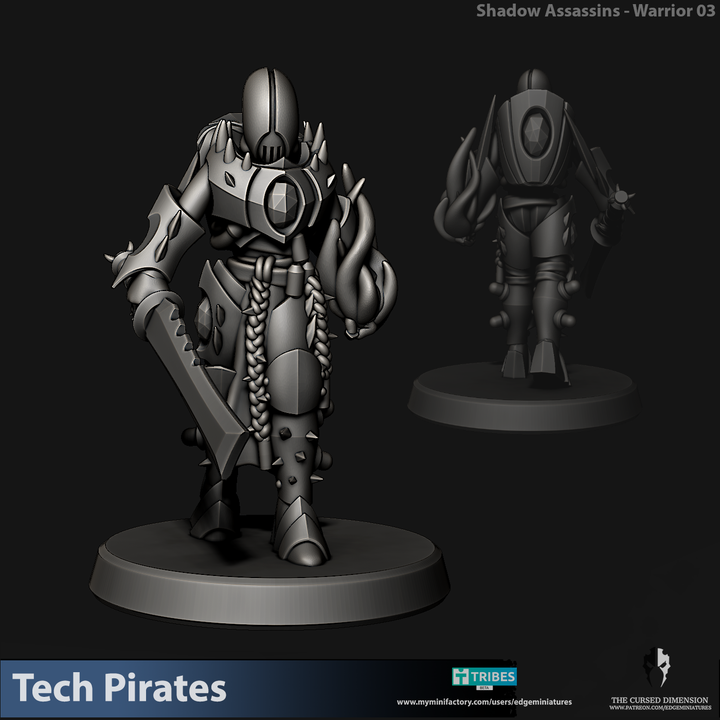 3D Printable Shadow Assassins KillTeam - Tech Pirates - 28mm by Edge ...
