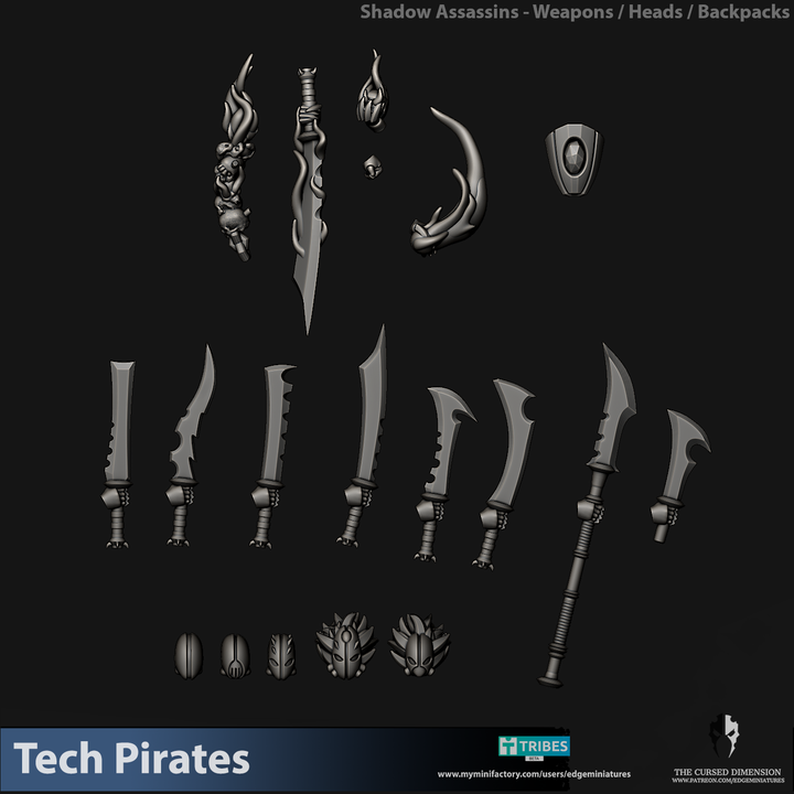 3D Printable Shadow Assassins KillTeam - Tech Pirates - 28mm by Edge ...