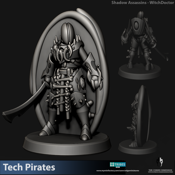 3D Printable Shadow Assassins KillTeam - Tech Pirates - 28mm by Edge ...