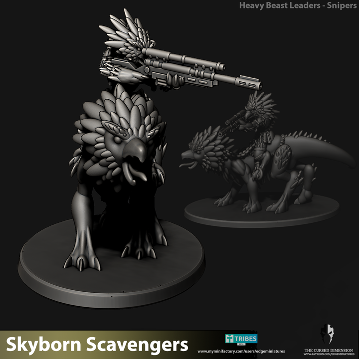 3D Printable Leaders with Heavy Beast Mounts - Skyborn Scavengers ...