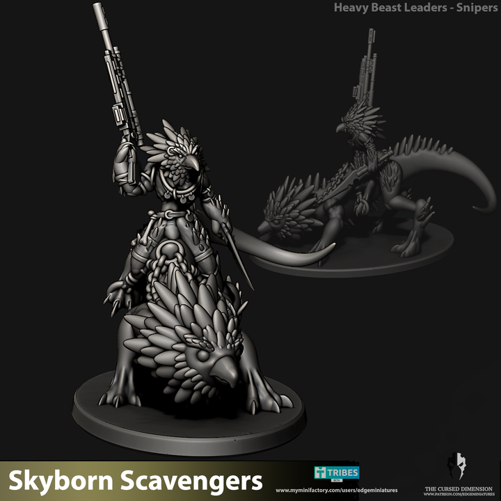 3D Printable Leaders with Heavy Beast Mounts - Skyborn Scavengers ...
