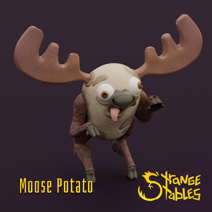 3D Printable Moose Potato by Strange Stables Miniatures