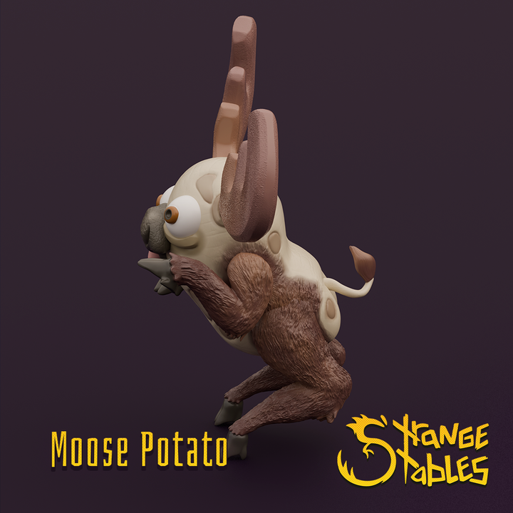 3D Printable Moose Potato by Strange Stables Miniatures