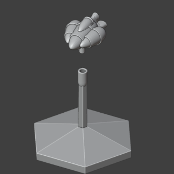 3D Printable Recon Class Trillian Spaceship and Flight Stand STL | 3D ...
