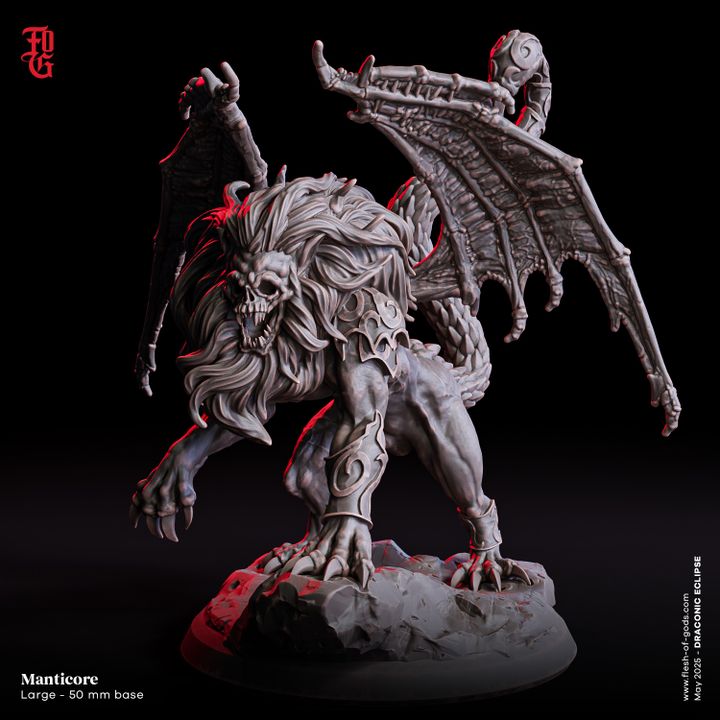 3D Printable Manticore by Flesh of Gods