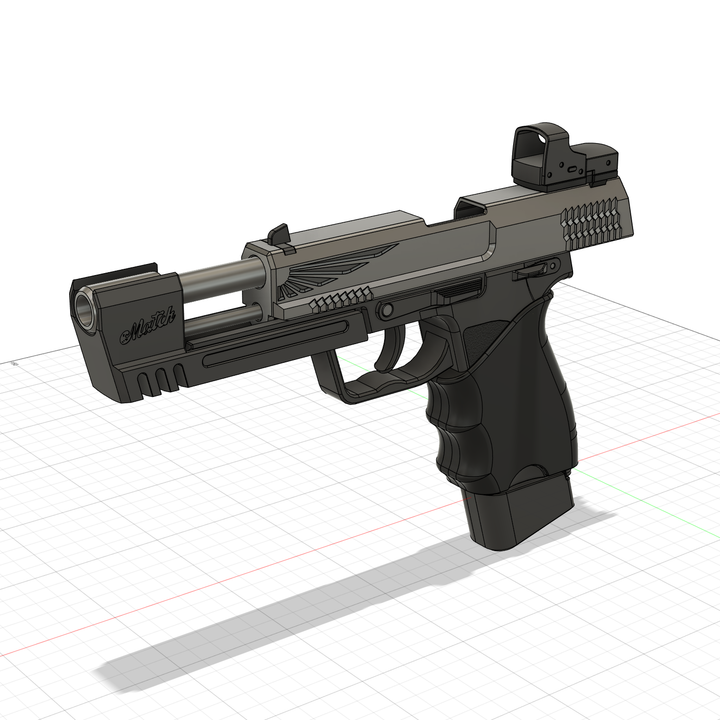 3D Printable Tactical deadeye Pistol | Stalker inspired 3D Printable ...