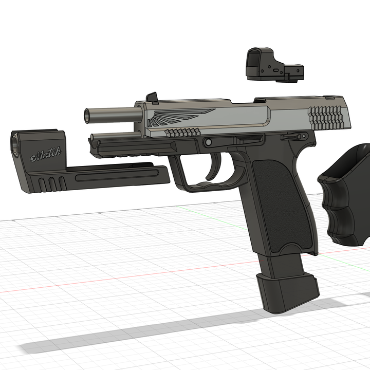 3D Printable Tactical deadeye Pistol | Stalker inspired 3D Printable ...