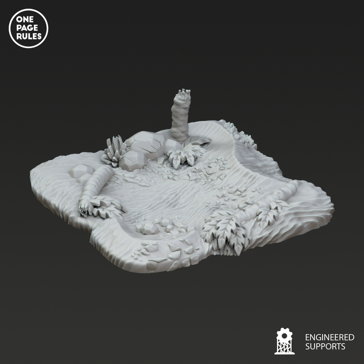 3D Printable Desert Area Terrain by One Page Rules
