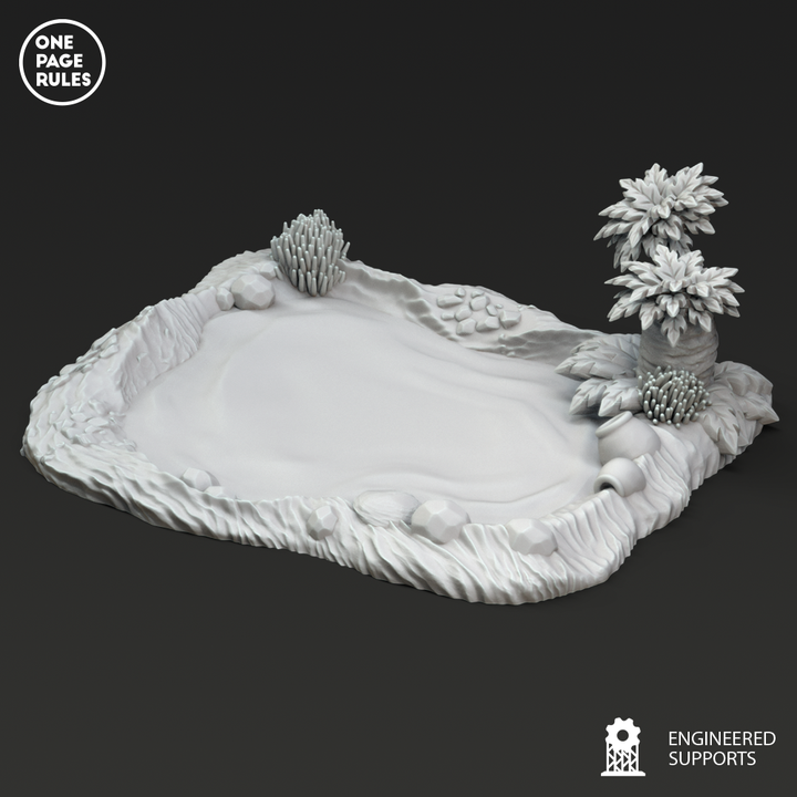 3D Printable Desert Area Terrain by One Page Rules