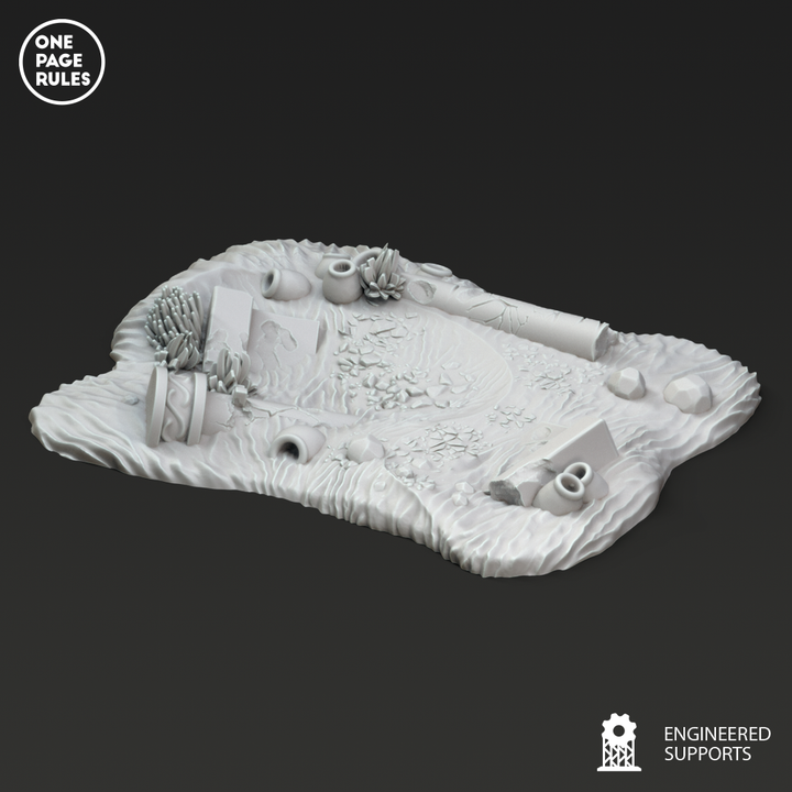 3D Printable Desert Area Terrain by One Page Rules