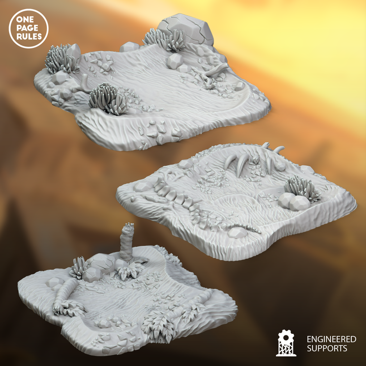 3D Printable Desert Area Terrain by One Page Rules