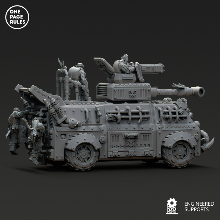 3D Printable Battle Truck - Orc Marauders by One Page Rules