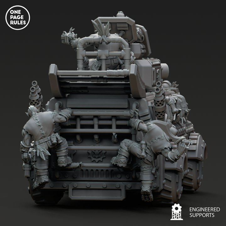 3D Printable Battle Truck - Orc Marauders by One Page Rules