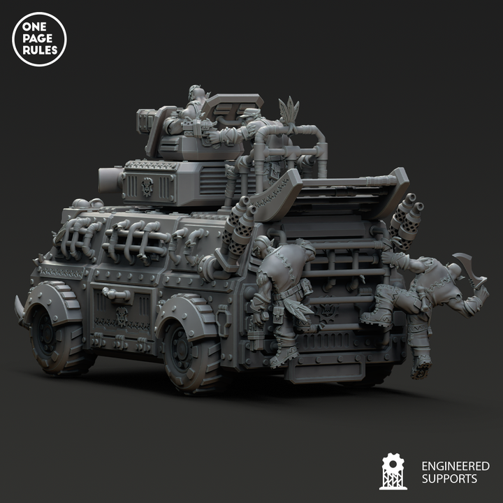 3D Printable Battle Truck - Orc Marauders by One Page Rules