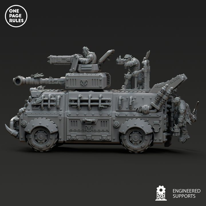 3D Printable Battle Truck - Orc Marauders by One Page Rules