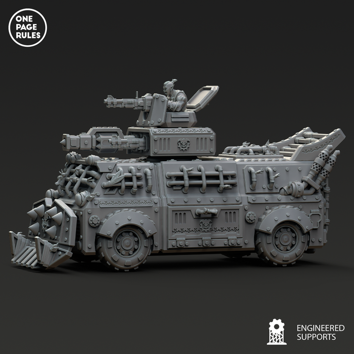 3D Printable Battle Truck - Orc Marauders by One Page Rules
