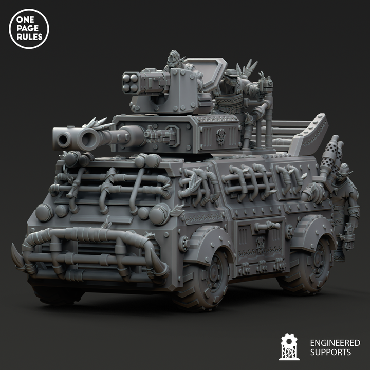 3D Printable Battle Truck - Orc Marauders by One Page Rules