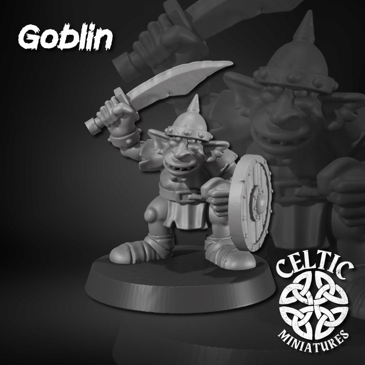 3D Printable Goblins with hand weapons by Celtic Miniatures