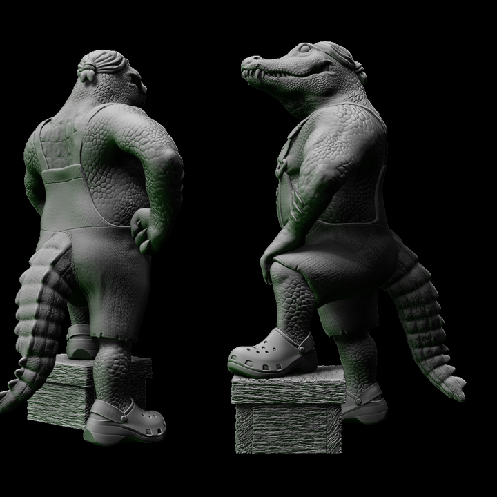 3D Printable Roy and Deuce, Gatorfolk + Swamp Boat by Studio Fantasms