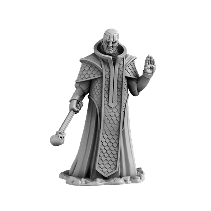 3D Printable Baleful Wizard by Next Level Miniatures