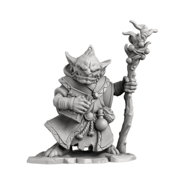 3D Printable Goblin Mage by Next Level Miniatures