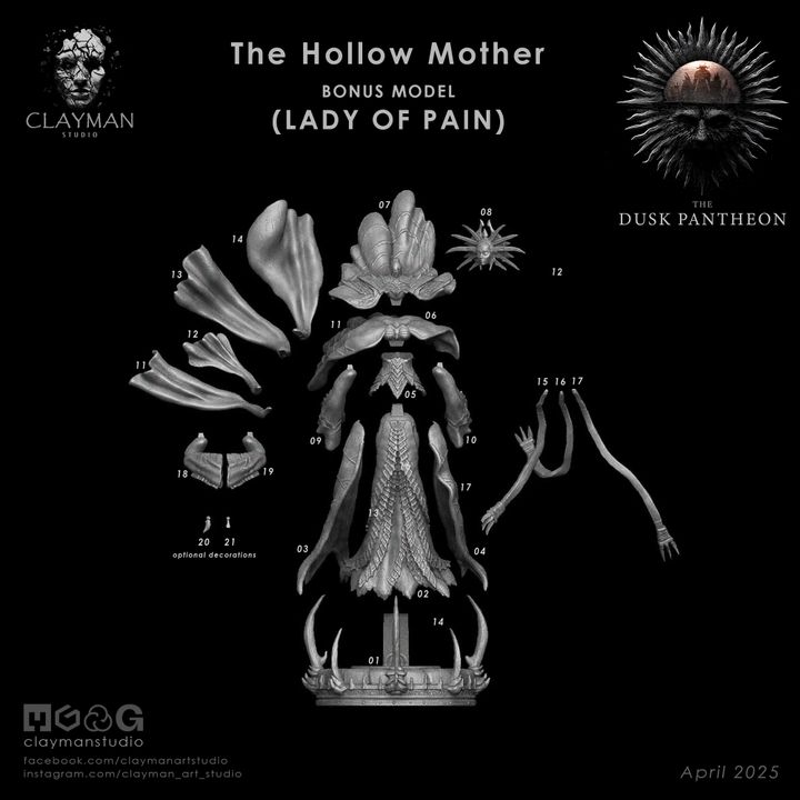 3D Printable The Hollow Mother by Clayman Studio