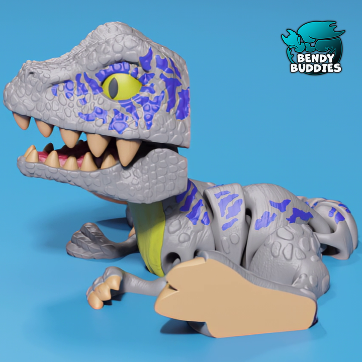 3D Printable Vappy Cute Velociraptor / Dinosaur Articulated / Print-in ...