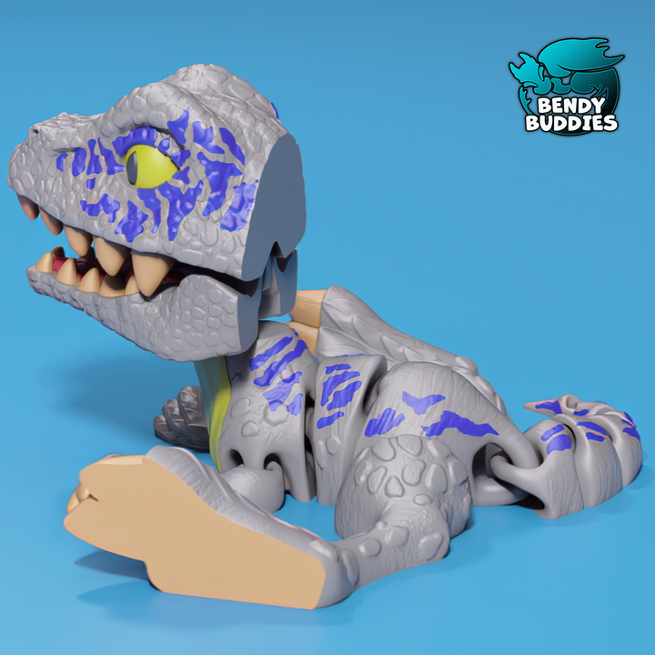 3D Printable Vappy Cute Velociraptor / Dinosaur Articulated / Print-in ...