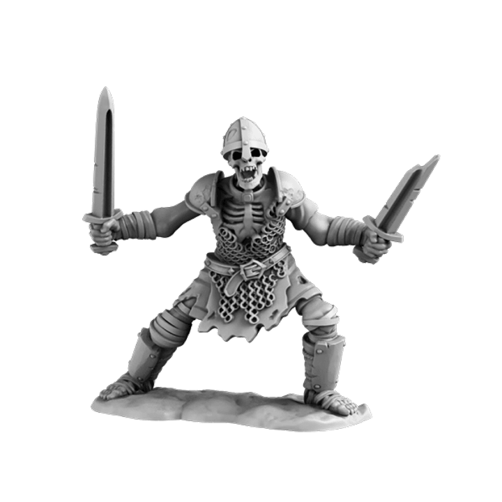 3D Printable Skeleton Warrior A by Next Level Miniatures