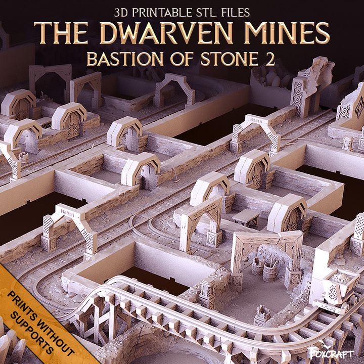 3D Printable The Dwarven Mines - Bastion of Stone 2 by FoxCraft Creations