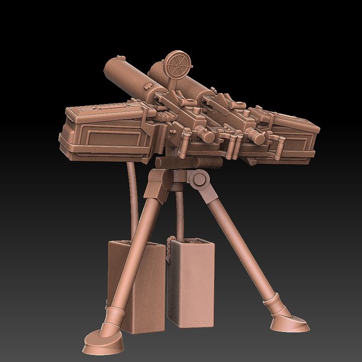3D Printable Swedish Ksp M36 Machine Gun by Sharedog Miniatures
