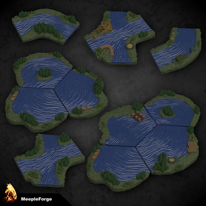 3D Printable Rivers, Ponds and Lakes in Temperate Climate compatible ...