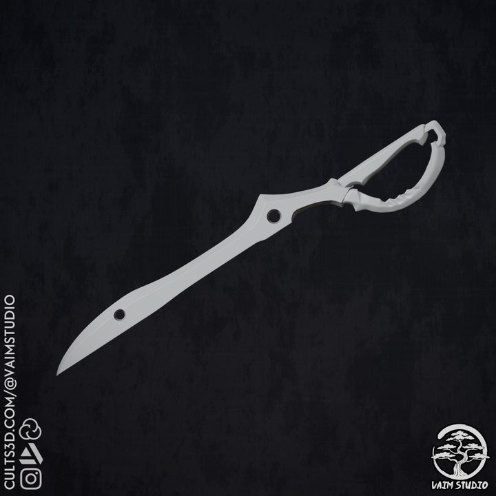 3D Printable Free STL Ryuko Matoi Scissor Blade by Vaim