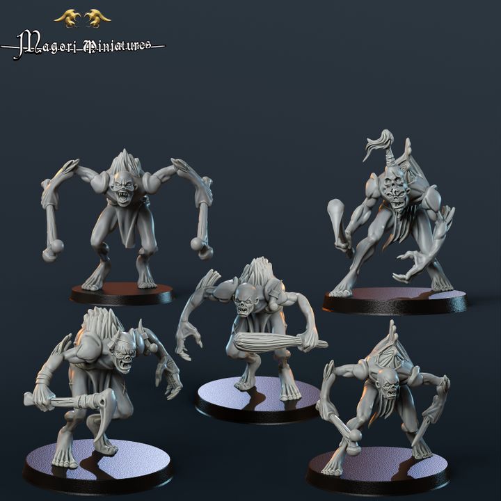 3D Printable Modular Ghouls by Magori Minaitures