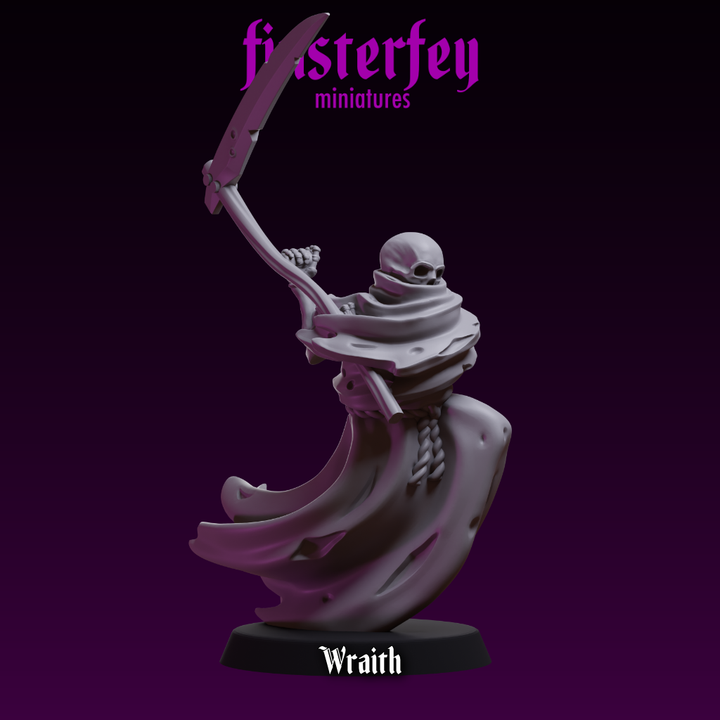 3D Printable Wraith with Scythe (Pre-supported) by finsterfey