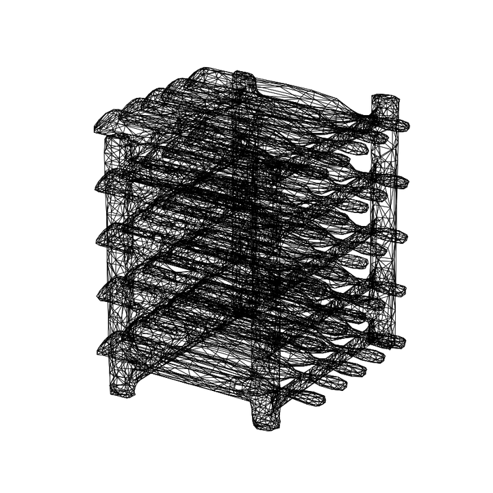 3D Printable Low Poly Wine Rack 3D Model – STL, OBJ, FBX | Digital ...