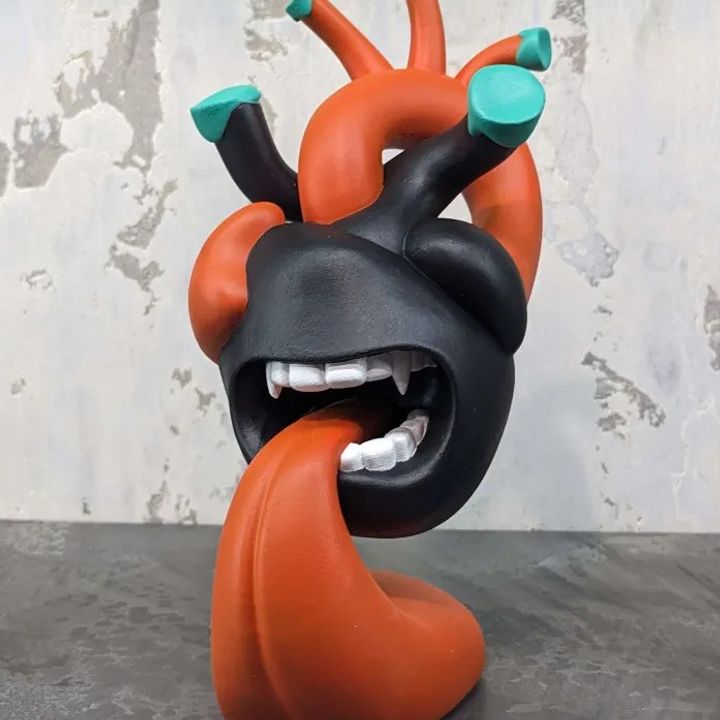 3D Printable Human Heart Designer Toy by SuperPrints