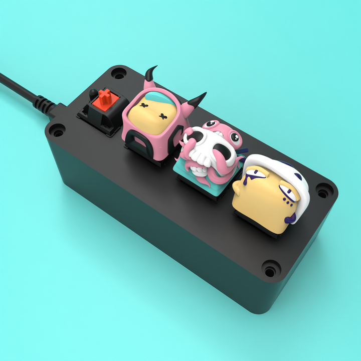 3D Printable Art Toy Keycaps by SuperPrints